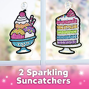 Creativity for Kids Big Gem Diamond Painting Kit: Sweets Stickers and Suncatchers - Diamond Art for Kids, DIY Stickers and Suncatcher Kit for Girls Ages 6-8+
