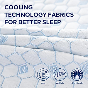 Tripie Queen Cooling Gel Mattresses,12 Inch Queen Size Mattresses in a Box, Memory Foam Mattress for Support & Improve Sleep Mattresses, Pressure Relief, Medium Firm