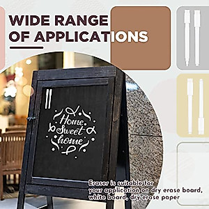 12 Pack Fine Tip Dry Erase Magnetic Markers with Eraser Cap, Magnetic Dry Erase Liquid Chalk Markers Pen Whiteboard Markers for School Office Home Dry Erase Boards and Whiteboards(White)