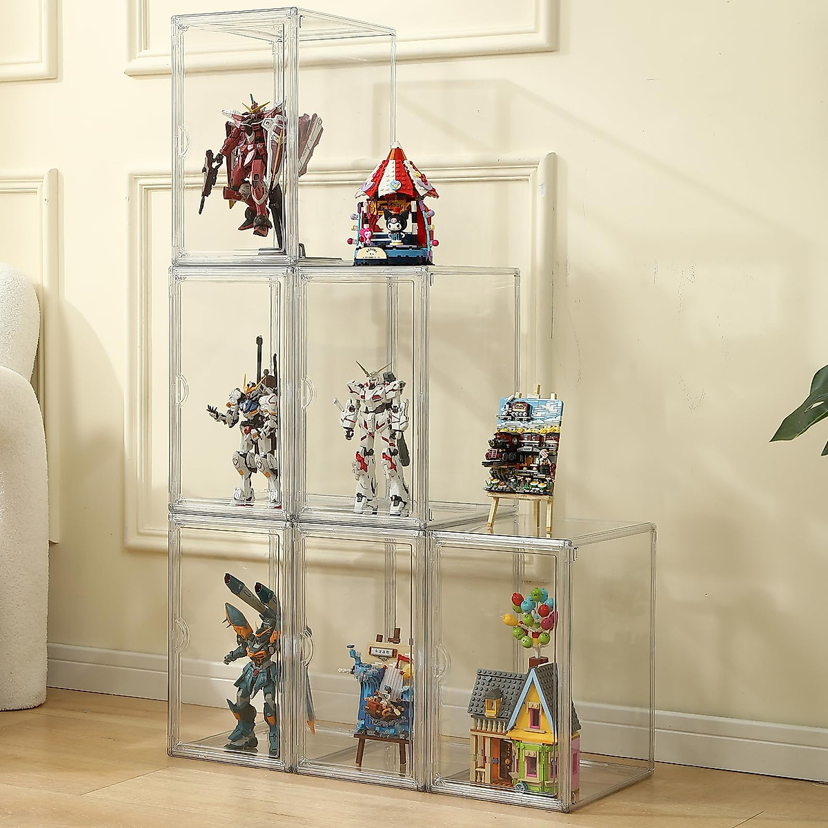 Shoe Boxes Clear Plastic Stackable Acrylic Sneaker Shoe Display Case Transparent Display Case Clear Storage Bins With Lids Acrylic Boxes for Display Shoe Organizer Containers