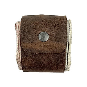 Hide & Drink, Water Resistant Sturdy Multi-Purpose Foraging Pouch (Collapsible) for Hiking Beachcombing, Treasures, Flowers Mushrooms Seashells, Handmade Includes 101 Year Warranty (Rojo Moreno)