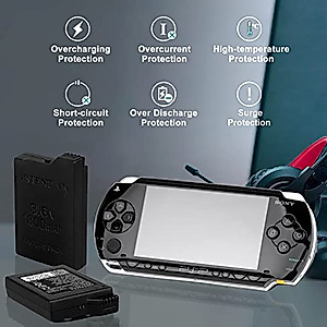 OSTENT High Capacity Quality Real 1800mAh 3.6V Lithium Ion Polymer Li-ion Polymer Rechargeable Battery Pack Replacement for Sony PSP 1000 PSP-110 Console