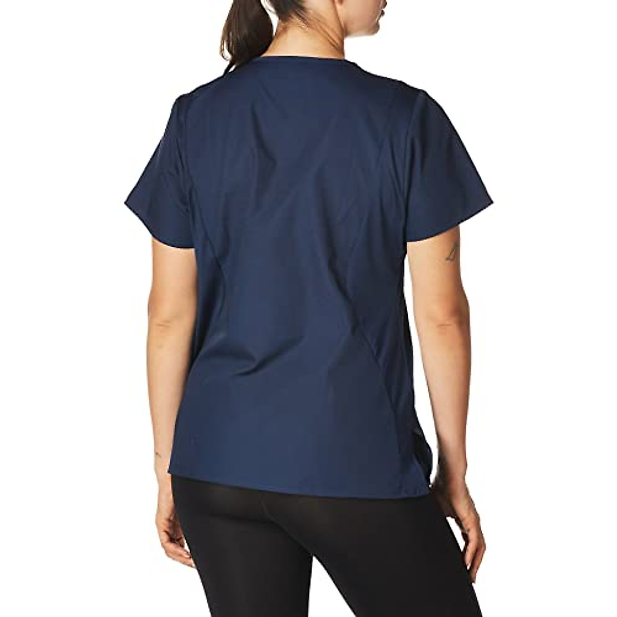 WonderWink Womens Origins Lima Plus Size Women's Top Medical Scrubs Shirt, Navy, XX-Large US