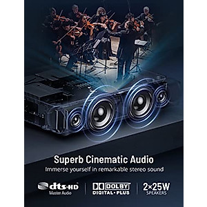 Paris Rhône Ultra Short Throw Laser Projector, 4K UHD Laser TV with HDR 10, 150 inches Display, 2000 ANSI Lumens, Integrated 50W Speakers with DTS and Dolby, MEMC, Smart Home Theater for Movies