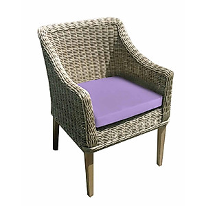 Hokiten Purple Outdoor Cushion Chair Cover Set of 2 - Waterproof Couch Seat Covers, Modern Pure Lavender Purple Patio Furniture Protector Cushions Slipcovers for Sofa/Garden/RV, 20"x18"x4"