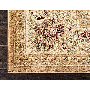 Unique Loom Versailles Collection Traditional Classic Medallion Motif Area Rug (2' 7 x 10' 0 Runner, Tan/ Ivory)