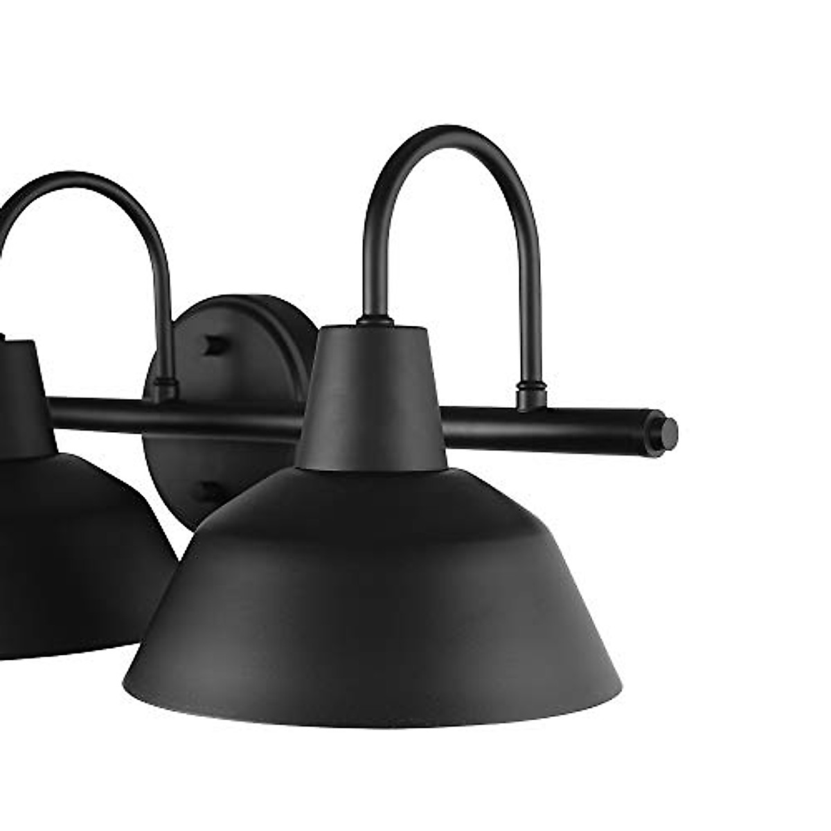 Globe Electric 51710 5-Piece Bathroom Accessory Set, with Vanity, Matte Black, 3-Light Vanity Light, Towel Bar, Towel Ring, Robe Hook, Toilet Paper Holder, Bathroom Lights Over Mirror, Home Décor