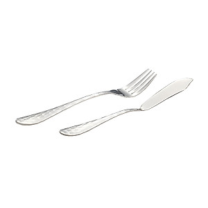 6 Piece Food-grade Stainless Steel Fish Forks and Fish Knives Set, Fish Serving Fork and Fish Serving Knife, Including 3 Fish Forks, and 3 Fish Knives; Silverware Set, Metal Forks for Home Kitchen