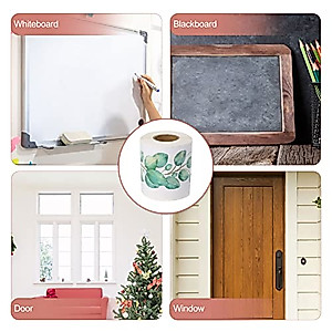 Ciieeo 4 Rolls Teacher Desk Decor Bulletin Board Scalloped Border Trims Die-Cut Border Trim Classroom Borders Trim Eucalyptus Border Paper Eucalyptus Leaves Copper Plate Stickers Sector