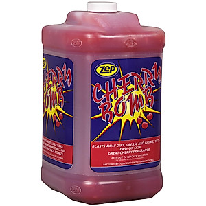 Zep Cherry Bomb Hand Cleaner - 1 Gallon (Case of 4) 95124 - Removes Stubborn Industrial Soils Such As Grease, Tar, Carbon, Asphalt, Inks, Resins, Paints and Adhesives