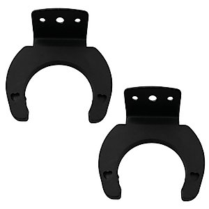 LQ Industrial Microphone Hook Holder 2PCS Black Wireless Microphone Hook Stands Hanger Wall Clip Clamp Holders Mic Stands Brackets