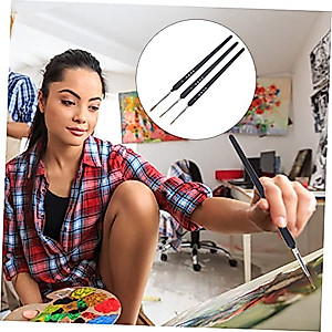 VILLCASE 3pcs Set Adult Coloring Pens Miniature Kit Spray Paint Set Miniature Painting Detail Line Brush Art Special Pen Acrylic Brush to Paint Acrylic Paint Wooden Manicure