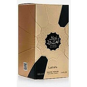 Awraq Al Oud EDP - Eau De Parfum 100ML (3.4 oz) |Strong Long-Lasting Spray I Black and Gold Bottle I Oud, Cinnamon, Nucsoara Scents I by Lataffa