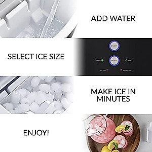 Igloo Large-Capacity Automatic Portable Electric Countertop Ice Maker Machine, 33 Pounds in 24 Hours, 9 Ice Cubes Ready in 7 Minutes, with Ice Scoop and Basket, Illuminated LED Lights