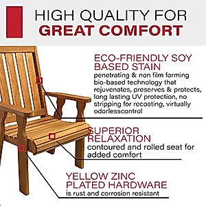 Amish Casual Heavy Duty 600 Lb High Back Mission Treated Patio Chair (Cedar Stain)
