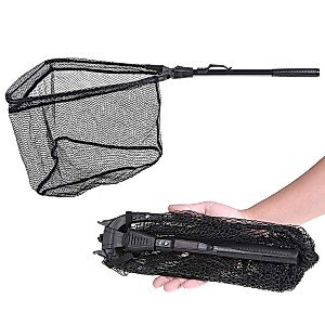 Toasis Fly Fishing Landing Net Small Size Nylon Mesh Trout Bass Catch and Release Net