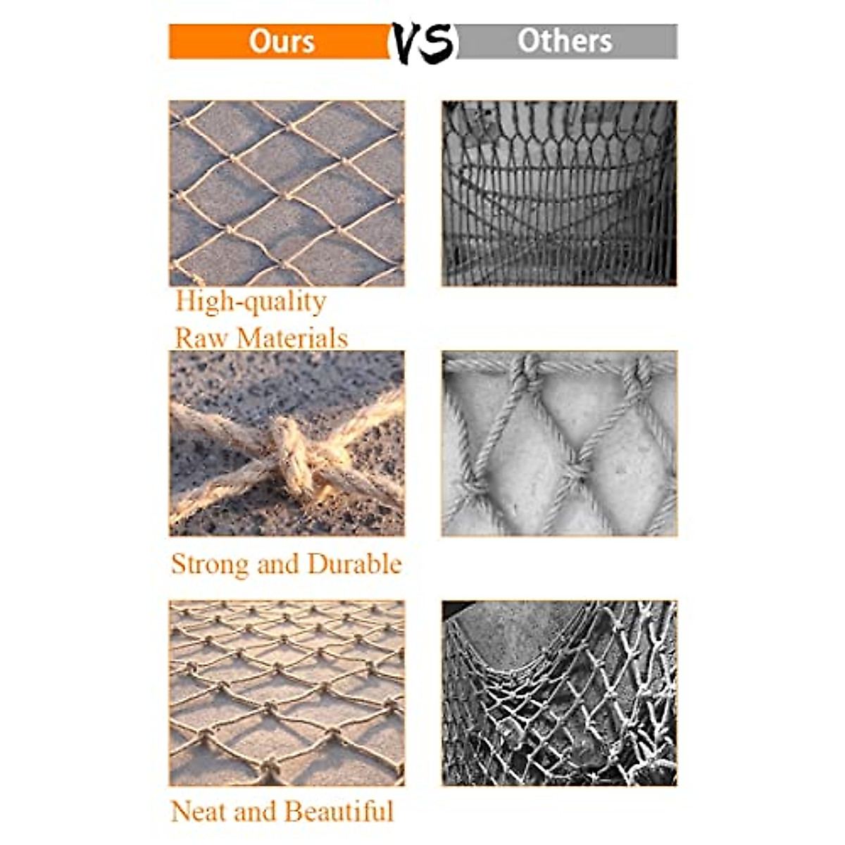 Safety Anti-Fall Fence Net for Children Pet Cat, Home Kindergarten Protection Rope Netting, Wear-resistant Car Cargo Twine Net, Children's Net Staircase Guardrail Net ( Color : 6mm/12cm , Size : 3x7M(