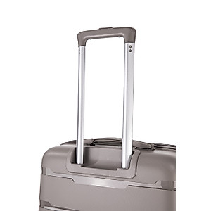 Rockland Pasadena Hardside Spinner Wheel Luggage, Silver, 19", 23", 27"