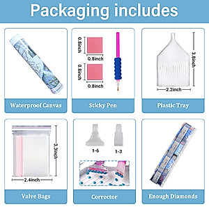 hkejoi Large Size Christmas Diamond Art Kits for Adults-Large Christmas Diamond Painting Kits for Adults,Christmas Gem Art Kits for Home Wall Decor(15.7x27.5inch)