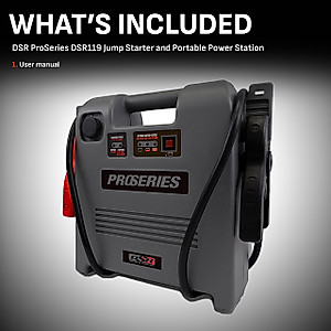 Schumacher Electric DSR ProSeries - Rechargeable Jump Starter - 12V 1800 Peak Amps Portable Car Jump Starter - Gas & Diesel Engines - Jumper Cables & Battery Pack - 225 Cold Cranking Amps