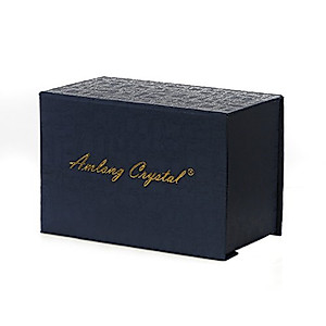 Amlong Crystal 3 inch (80mm) Clear Crystal Ball with Redwood Lion Resin Stand and Gift Box for Decorative Ball, Lensball Photography, Gazing Divination or Feng Shui, and Fortune Telling Ball