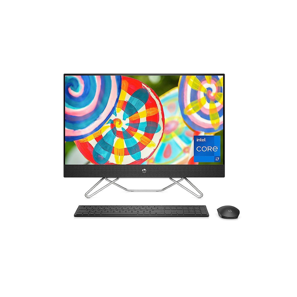 HP All-in-One Bundle PC, 27" FHD Micro-Edge Display, 12th Generation Intel Core i7 Processor, Iris X Graphics, 12 GB RAM, 256 GB SSD+1 TB, Windows 11 Pro OS, Wi-Fi (27-cb1072, 2022)