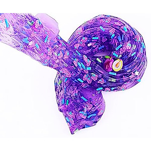 6 Pack,Fun Slime Crystal Clear Slime Kit,Super Soft and Non-Sticky, DIY Crunchy Slime Toy for Kids, Boba Slime Party Favors for Girls Boys, Stress Relief Toys