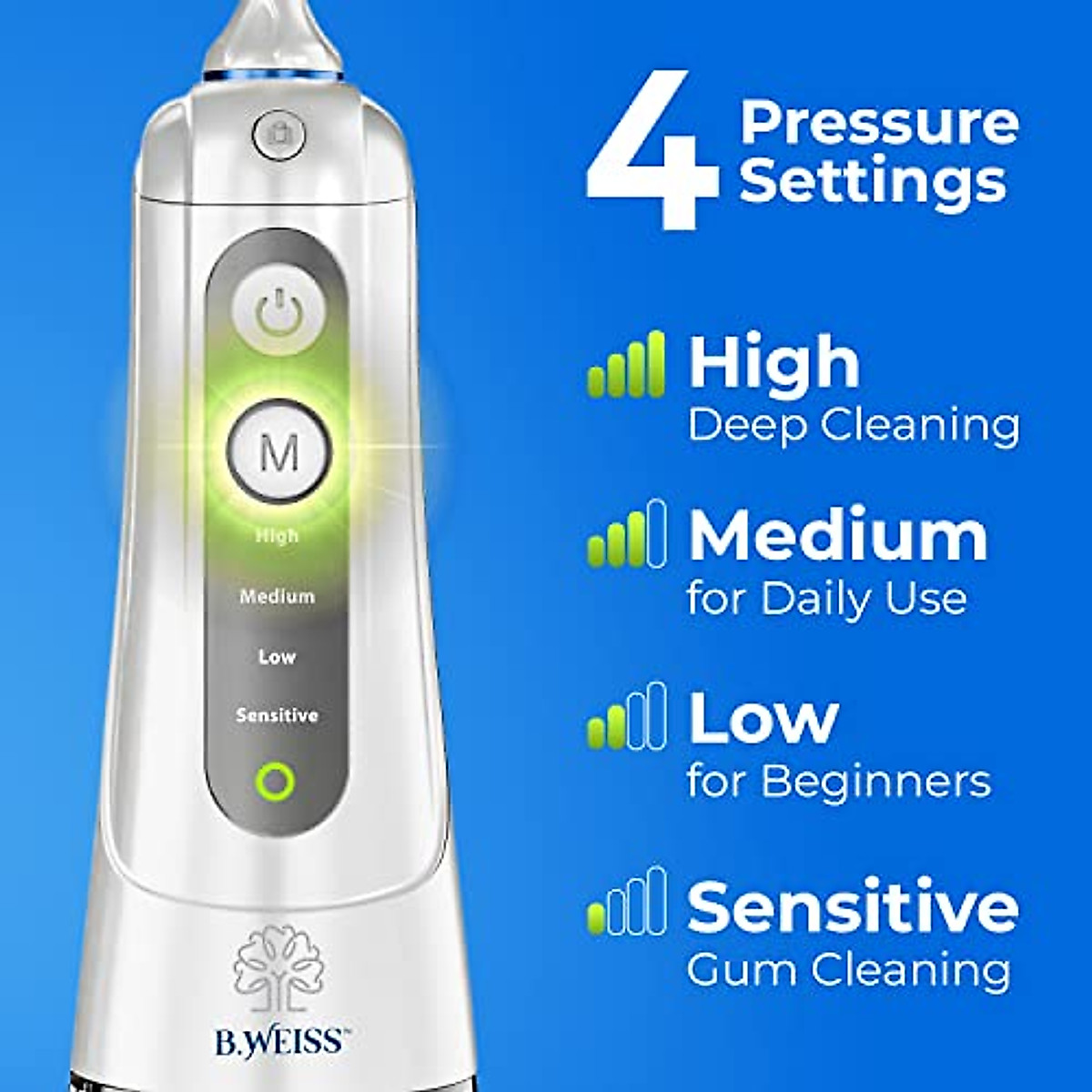 Water Flosser Teeth Cleaner-Full Oral Care Kit, Rechargeable Water Jet for Your Teeth, Ideal for Adults & Kids, for Home and Travel