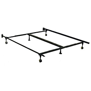 GTU Furniture Adjustable Steel Metal Bed Frame, for Box Spring & Mattress Set, Fits Twin/Full/Queen (Twin/Full/Queen)