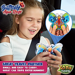 YoYa Toys Butterfly Ring Toss Handheld Game - Games for Kids Handheld with Colorful Butterfly Design, Classic-Style Retro Game, Portable & Travel-Friendly Handheld Games for Kids