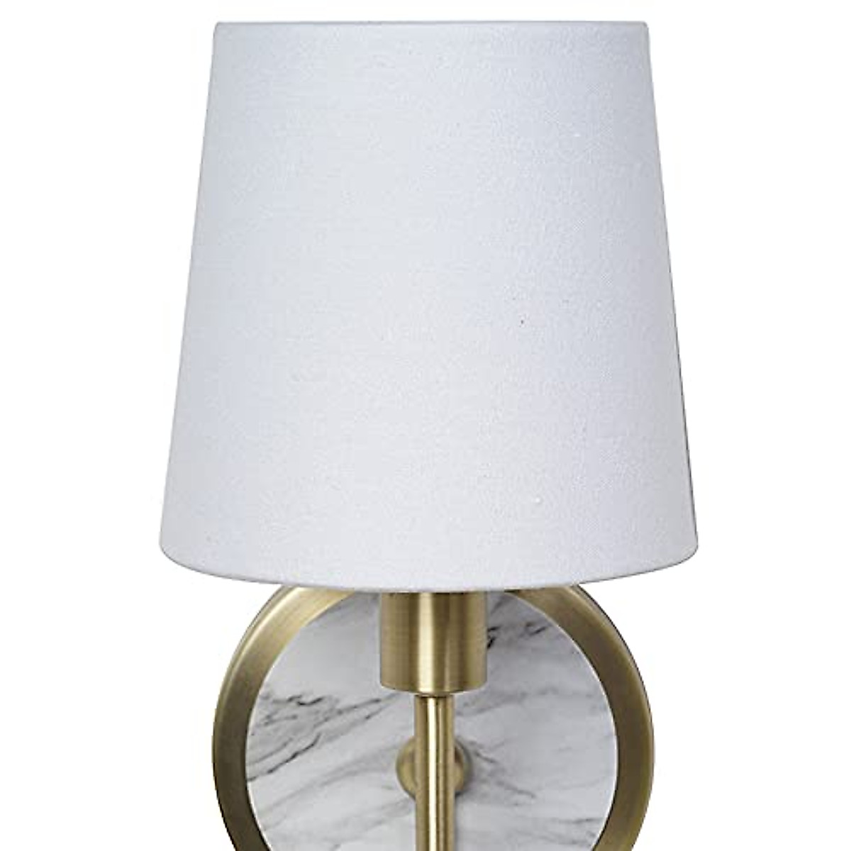 Catalina Lighting 20934-000 Mid-Century Modern Aubrey 1-Light Faux Marble Wall Sconce, 5", Antique Brass