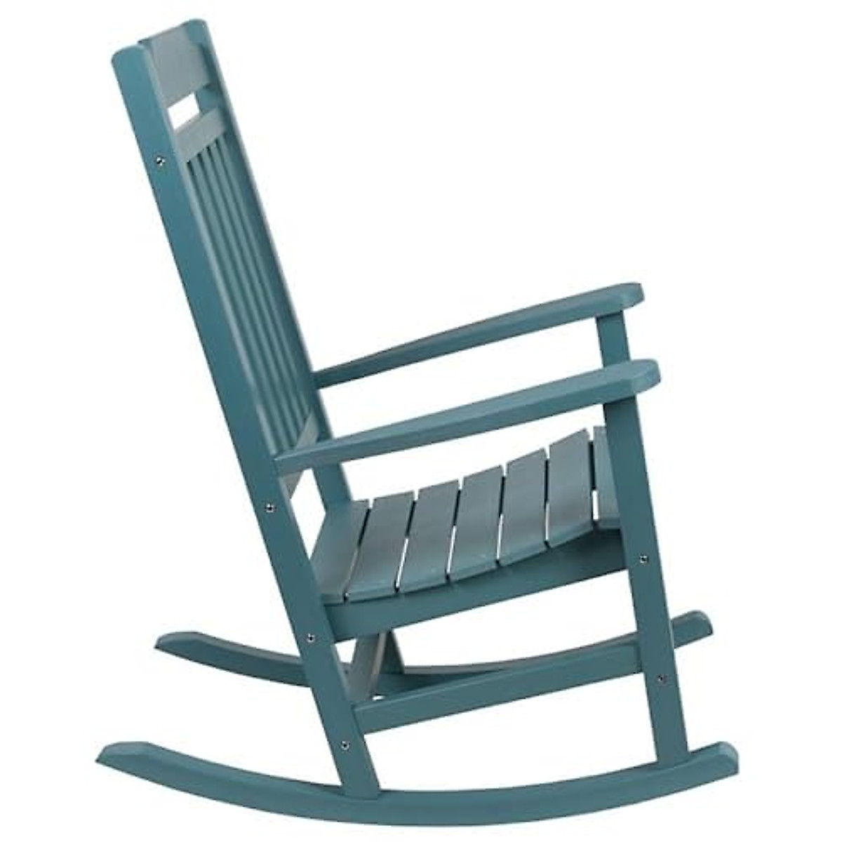 Flash Furniture Winston All-Weather Poly Resin Rocking Chair in Teal