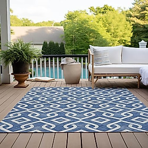 Addison Rugs Chantille ACN621 Blue 2'6" x 3'10" Indoor Outdoor Area Rug, Easy Clean, Machine Washable, Non Shedding, Bedroom, Living Room, Dining Room, Kitchen, Patio Rug
