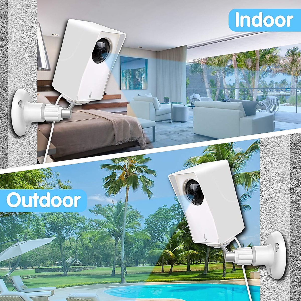 EastKing for Wyze Cam Pan Wall Mount Bracket with Silicone Case,Weather Proof 360 Degree Adjustable for Outdoor and Indoor Anti-Sun Glare and UV Protection Very Easy to Install