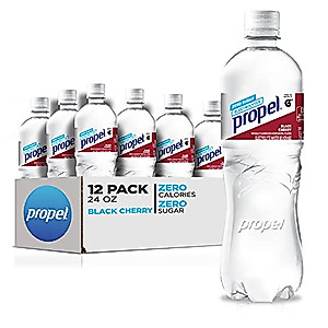 Propel, Black Cherry, Zero Calorie Water Beverage with Electrolytes & Vitamins C&E, 24 Fl Oz (Pack of 12)