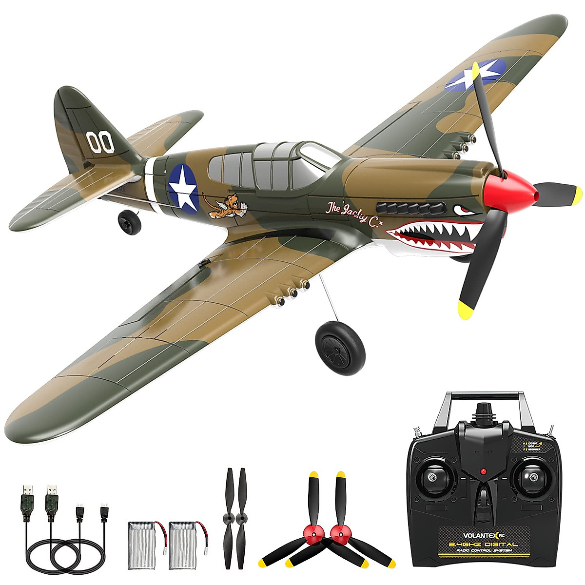 Losbenco RC Plane 4 Channel Remote Control Airplane, Ready to Fly RC Airplane with Xpilot Stabilization System and One Key Aerobatic for Beginners Adult