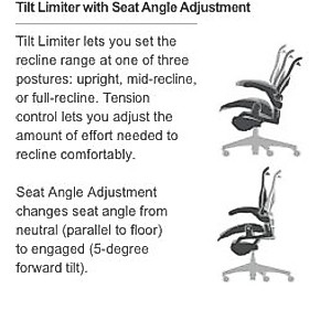 Herman Miller Aeron Tilt Limiter Task Chair, Adjustable Vinyl Arms, Graphite Frame / Carbon Classic Pellicle, Size B (Medium)