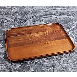 Acacia Wooden Tray Serving Natural Acacia Wood Tray, Wooden Cheese Plate, for Serving, Multipurpose Tray (Big Size)