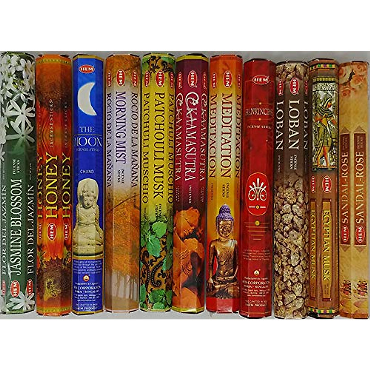 Hem Incense -12 Box Best Variety Pack 20 Sticks Each - 240 Sticks - 240g - 45+min Burn…