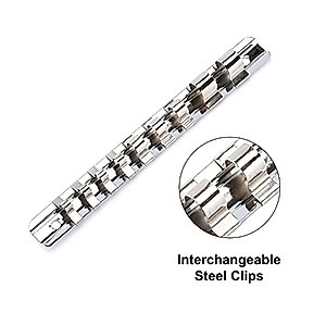 CASOMAN 9-Piece Low Profile Impact Triple Square Bit Socket Set, Includes Storage Rail, 1/4", 3/8" and 1/2" Drive, CR-MO Steel, Designed for Impact Use