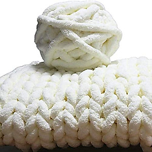 SUGN DIY Multicolor Warm Sewing Thick Plush Soft Chenille Yarn Knitting Rope Velvet Thread Baby Cord(Coffee&Green)