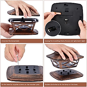 TWINSLUXES Solar Post Lights Outdoor 2 Modes Waterproof LED Solar Post Cap Lights for 3.5x3.5 4x4 5x5 and 6x6 Wooden&Vinyl Post,Solar Fence Cap Light for Garden/Patio/Porch Solar Powered(8 Pack)