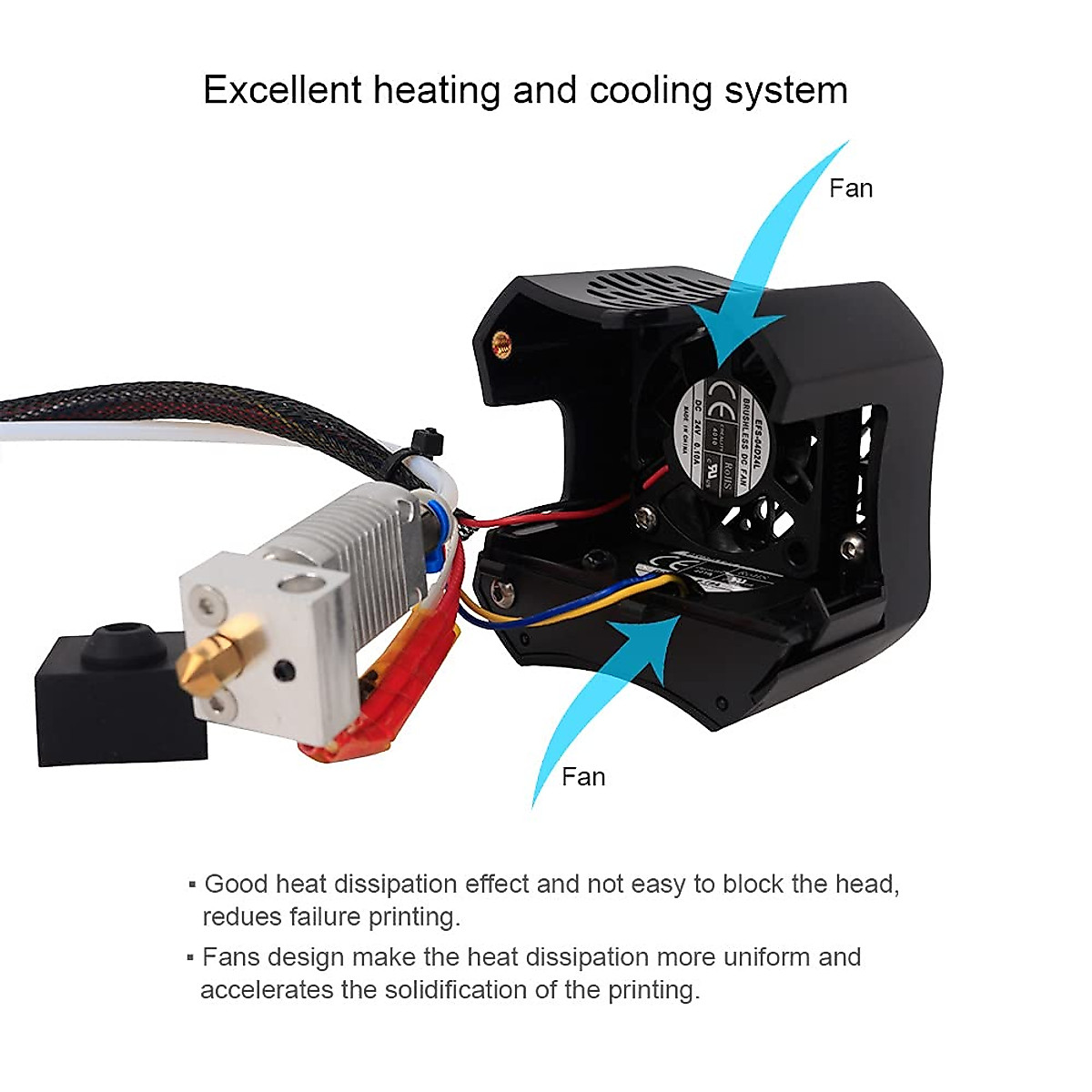Creality Original Ender 3 V2 Extruder Assembled MK8 Hotend Kit Full Set Replacement Hotend 3D Printer Accessory
