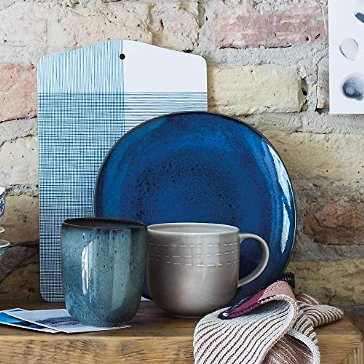 Villeroy & Boch Lave Bleu Dinner Plate, 11x1 in, Stoneware, Blue