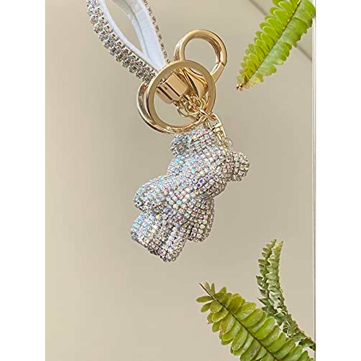 Keychain for woman and girl Crystals in a keychain Fashion pendant for bag or backpack Teddy Bear in Crystals