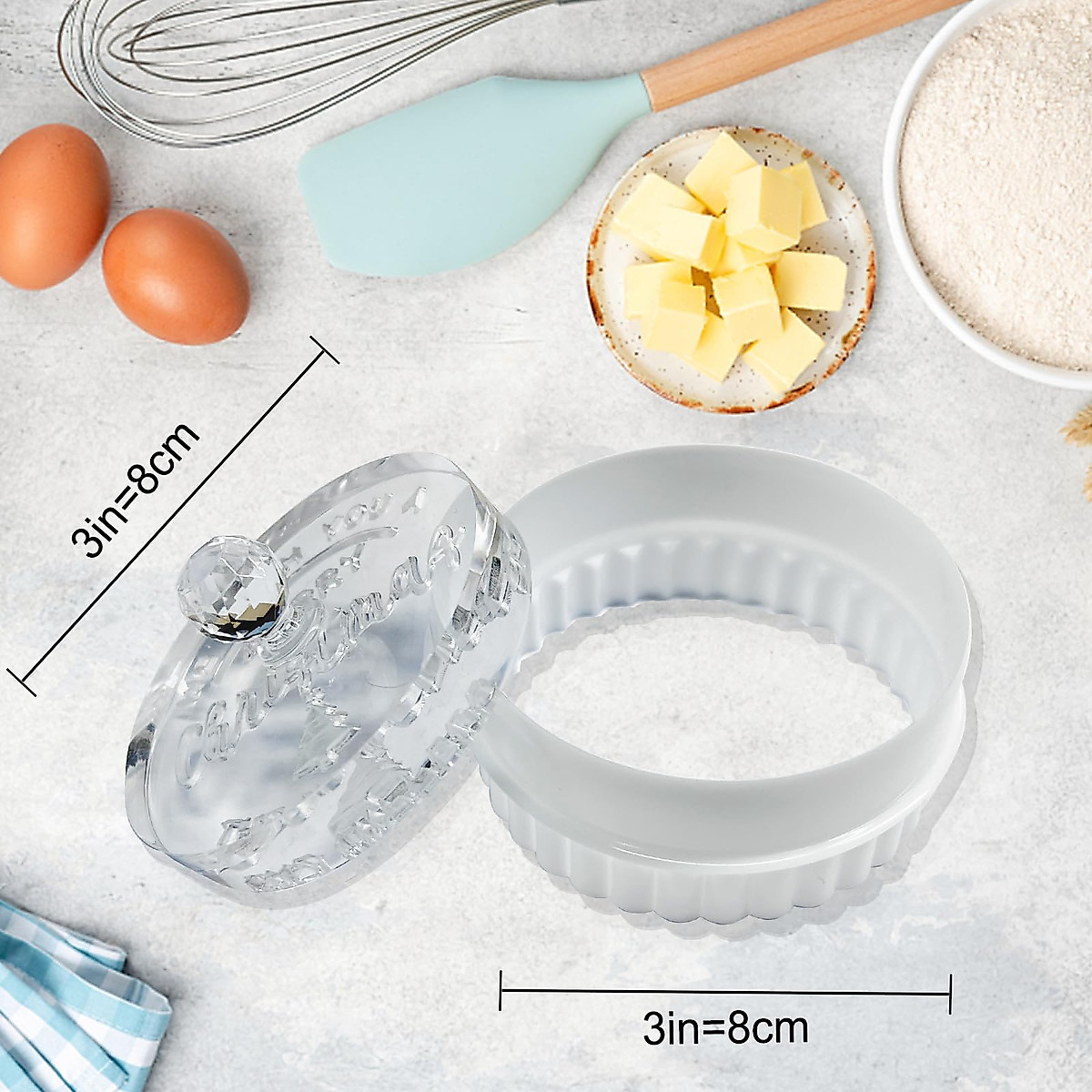 Personalized Cookie Stamp Baby Shower with Logo Family Name Custom Cookie Cutter and Stamp for Baking 3d Raised Design