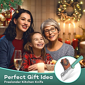 Freelander Folding Chef Knife, 6 Inch Kitchen Knife, Razor Sharp Cooking Knife for Meat Cutting with Sheath, High Carbon Stainless Steel Blade with G10 Handle,for Home Kitchen and Outdoor Camping