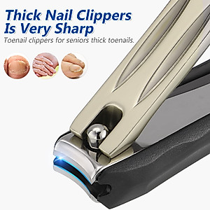 Nail Nipper, Premium Stainless Steel Fingernail and Toenail Clipper Cutters,Nail Cutters Sets with Nail File and Cleaning Brush for Seniors, Aducts,