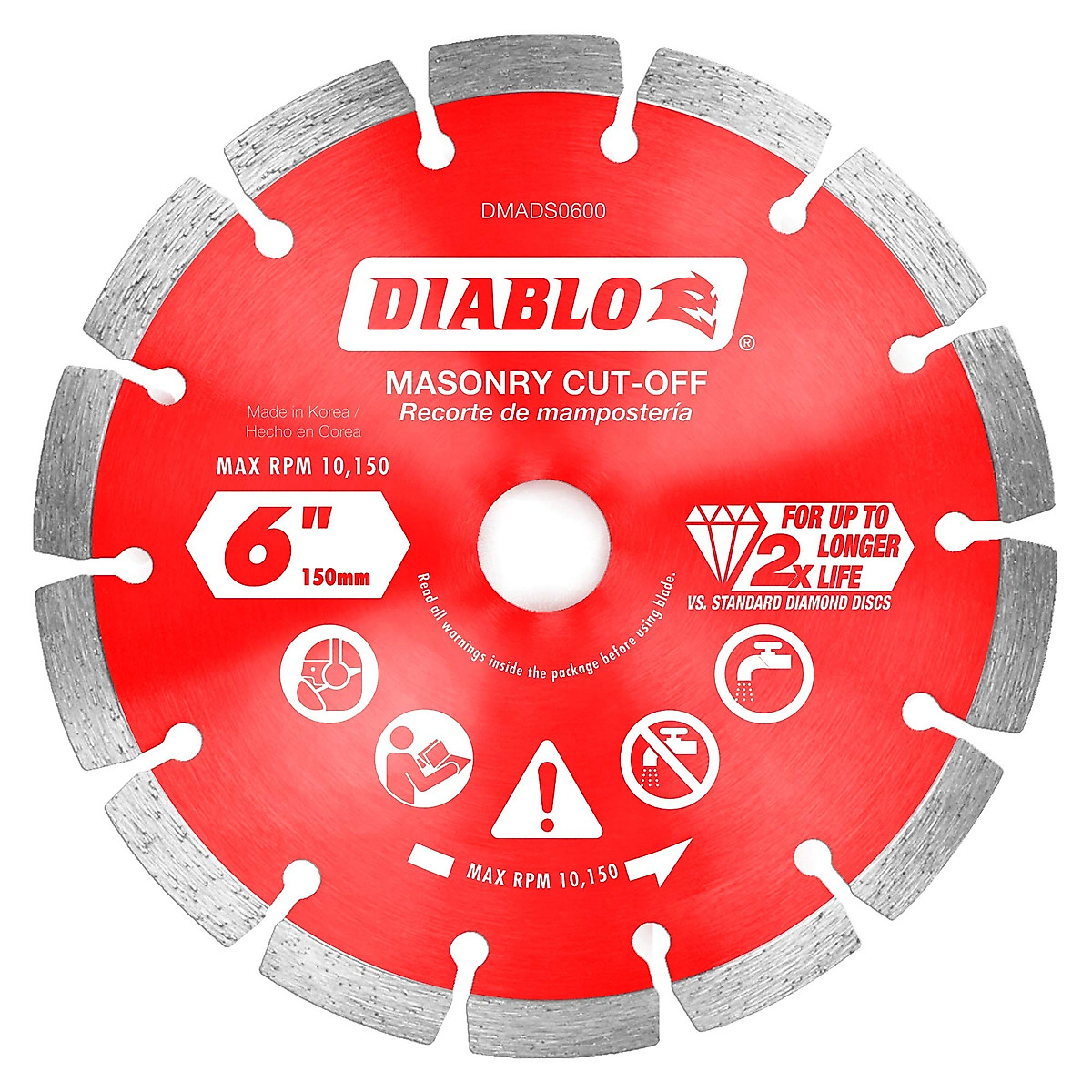 Diablo by Freud DMADS0600 6 in. Diamond Segmented Cut-Off Discs for Masonry
