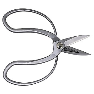 KAKURI Okubo Shears 7" (180 mm) Bonsai Scissors, Flower Arranging Scissors, Japanese Stainless Steel, Silver, Made in JAPAN
